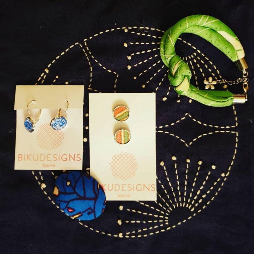 Biku Designs Recycled Kimono Jewellery - 着物月 Kimono Tsuki